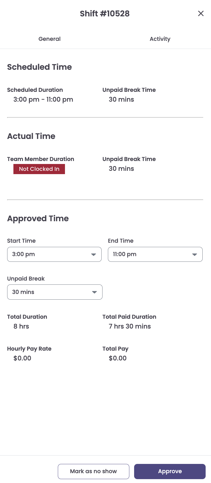 How do I mark a shift as no show on my timesheet? – Accushield
