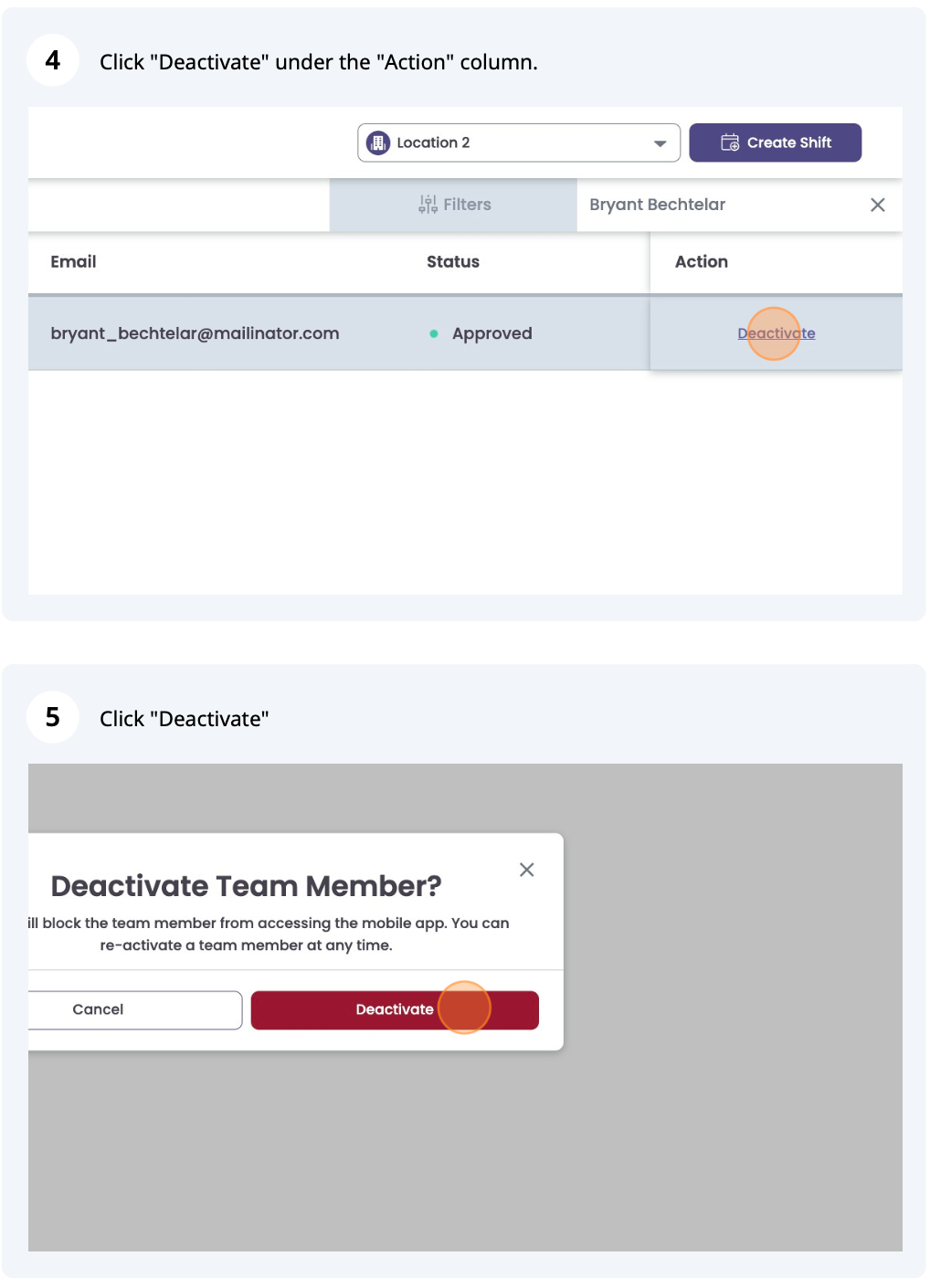 How do I Deactivate a Team Member? – Accushield